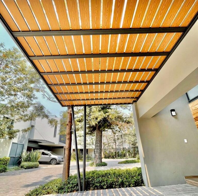 Techo Deck sintético Pergola imitación madera – EP Estructuras